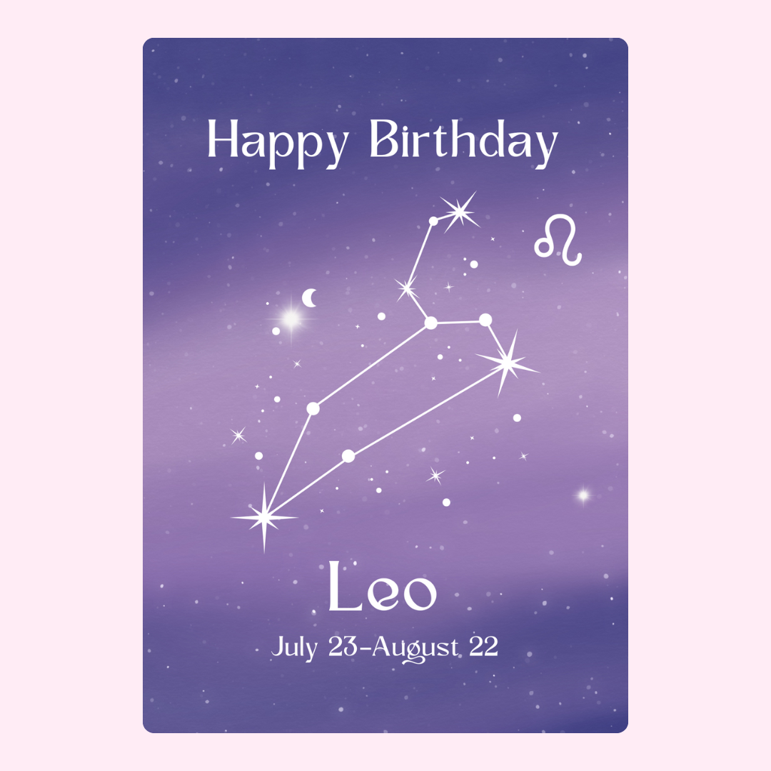 Happy Birthday Leo – Star Sign Cake Slice | MailBakes